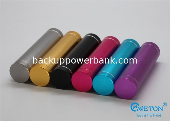 Round Aluminum Tube Low Cost Mini Gift Power Bank 2000mAh For Cell Phone supplier