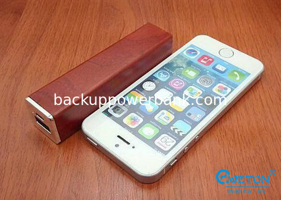 Mobile Wooden Power Bank 2600mAh , Cell Phone External Battery Charger supplier