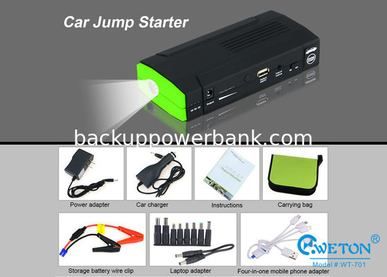 Portable Cellphone Backup Emergency Charger Car Jump Starter Power Bank of Li-polymer cell supplier