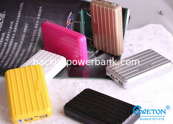 Rectangle White  Dual USB Power Bank 15000mAh , High Capacity Li-ion Power Bank supplier
