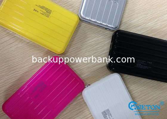 Rectangle White  Dual USB Power Bank 15000mAh , High Capacity Li-ion Power Bank supplier