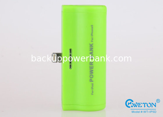 Mini Green 3000 mAh  iPhone 5S / iPhone 5C Backup Battery Power station supplier
