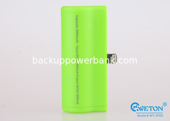 Mini Green 3000 mAh  iPhone 5S / iPhone 5C Backup Battery Power station supplier