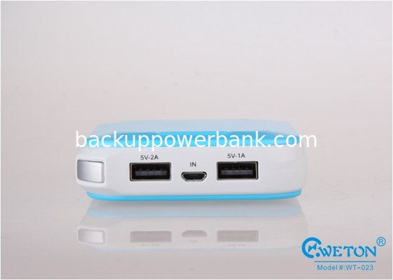 Small Pocket Square Dual USB Power Bank For Cellphone / MP3 / MP4 supplier