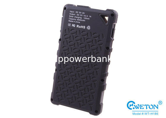 8000 mAh Dual USB Portable Solar Panel Power Bank For iPhone 6 iPhone 5 iPad supplier