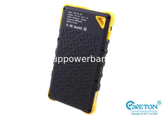 Waterproof Dustproof Shockproof Solar Gift Power Bank 8000mAh For Outdoor Use supplier