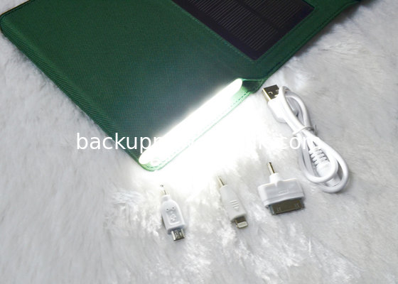 5W Foldable Solar Charger With Built-in 7000mAh Li-polymer Power Bank 1.5W Torch supplier