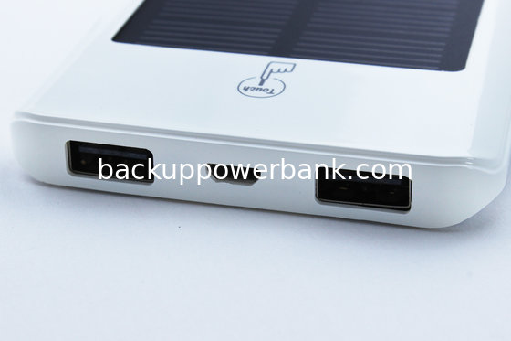 Elegant 8000mAh Power Bank , Touch Control Dual USB Solar Power Bank For iphone6 supplier