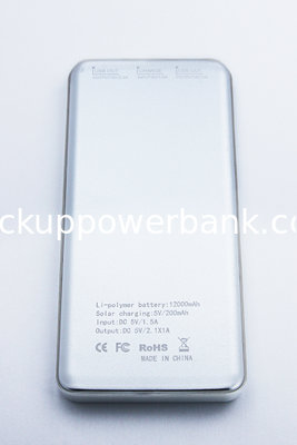 Elegant 8000mAh Power Bank , Touch Control Dual USB Solar Power Bank For iphone6 supplier