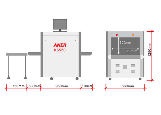Luggage / Baggage X Ray Security Scanner Used In Airport Metro Exhibition Places