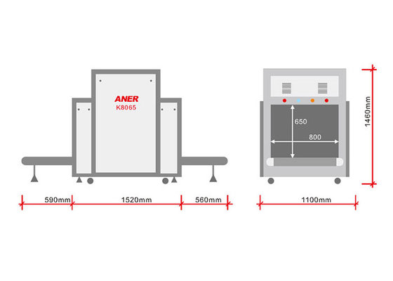 Baggage Security X Ray Inspection Machine For Hotel / Metro Multi Language Support