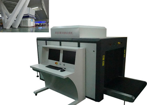 Dual View X Ray Airport Baggage Scanning Equipment One Key Shutdown Control