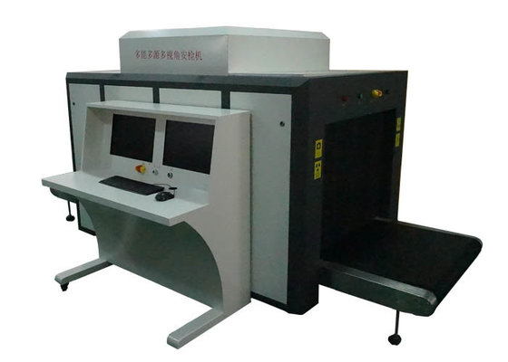 Dual View Airport Security X Ray Screening Machine With 43mm Steel Penetration