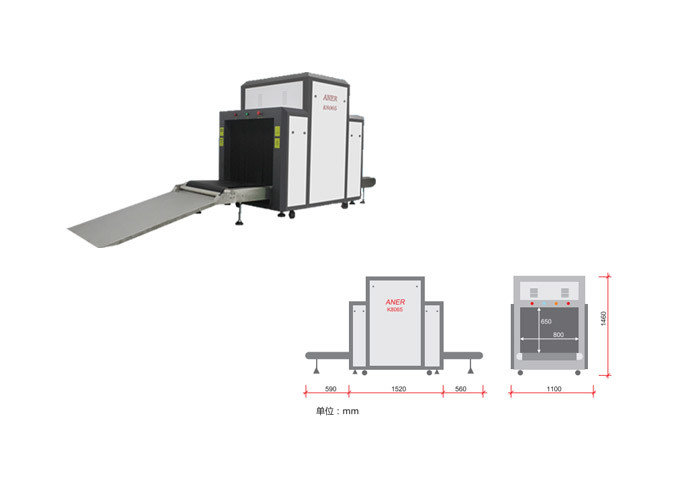 Multi Energy Color X Ray Baggage Scanner , Airport Security Screening Machines