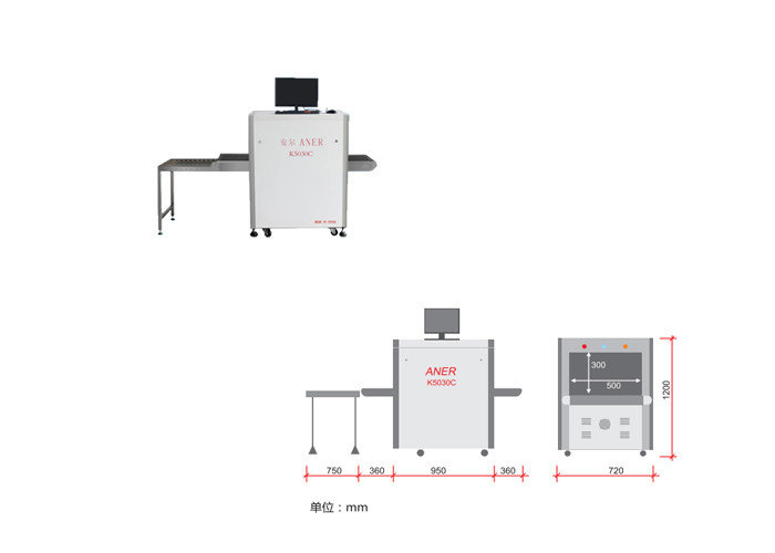 Airport application, CE certification K5030C x-ray luggage suitcase inspection security check scanner