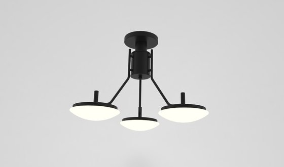 2018 modern style  acrylic lampshade black painting LED pendant lamp