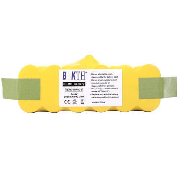 BAKTH High Capacity 14.4V 3000mAh Replacement Ni-MH Battery for iRobot Roomba