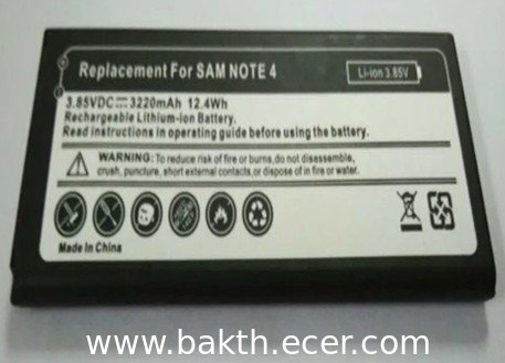 Replacement mobile phone battery for Samsung Galaxy Note 4  3.85V 3220MAH