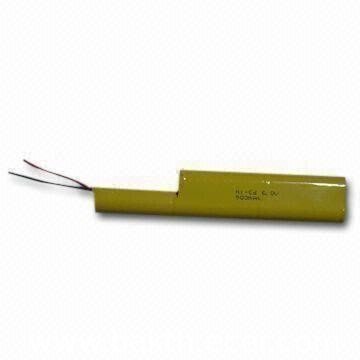 Customized NiCd Rechargeable Battery Pack with 6.0V Voltages and 900mAh Capacity