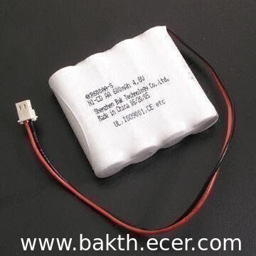 Ni-Cd Battery Pack with Voltage of 4.8V 600MAH