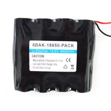 18650 4S2P 14.8V Li-ion Rechargeable Battery with Protection Circuit Board and 4,400mAh Capacity