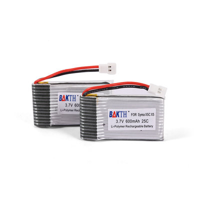 BAKTH Li-polymer Battery Pack 3.7V 600mAh UAV Battery for Syma X5C X5