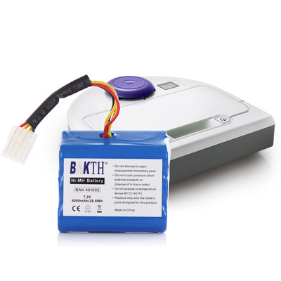 BAKTH NiMH Battery Pack High Capacity 7.2V 4000mAh Replacement Battery for Neato XV Series Robotics