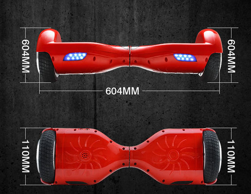 Bluetooth 2 Wheel Smart Balance Scooter Red Self Balance Hoverboard
