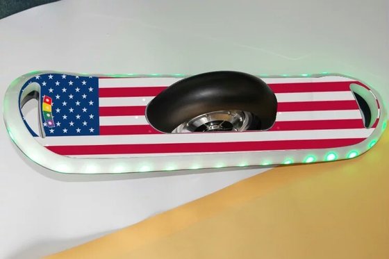 10 inch Cool American Flag Style Single Wheel Electric Skateboard Scooter with Bluetooth Speaker and RGB LED lights supplier