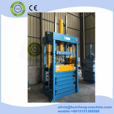 hydraulic vertical lifting chamber used cloth and textile baling machine press compactor