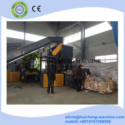 PLC control full automatic hydraulic waste paper cardbaord PET bottle baling press machine