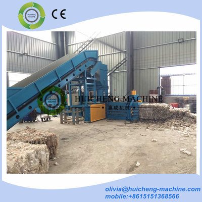 automatic horizontal baling press machine/waste plastic film baling machine/cardboard baler horizontal baler automatic