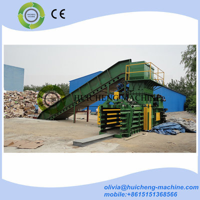 municipal solid waste baler waste compactor for cardboard auto-tie horizontal balers/Plastic Baling Press Machine