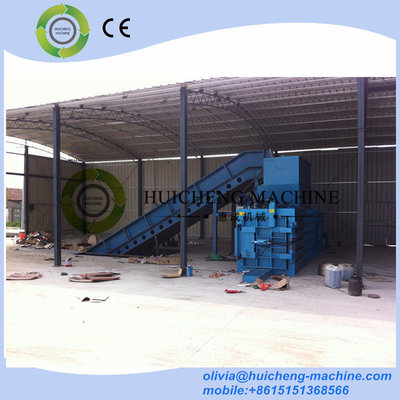 Horizontal Cardboard Baler/manual tie Plastic Bottle Baler/PET bottle baling machine/horizontal corrugated Box baling