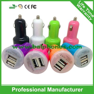 Universal car cigarette socket 5v 2.1a dual usb car charger