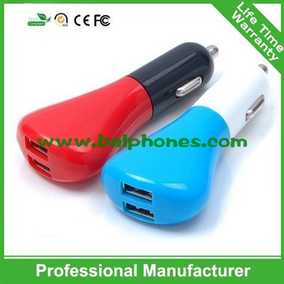 2015 New products Portable micro car charger usb dual usb car charger