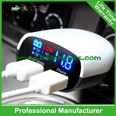 Mini and Stylish USB Car Charger 2.1A for Truck and Car 12-24V Up to 12 Color Combination