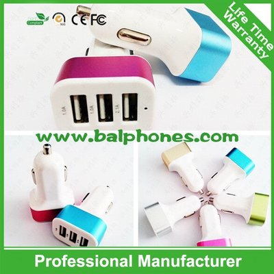 universal usb car charger 3 usb port car charger usb hub