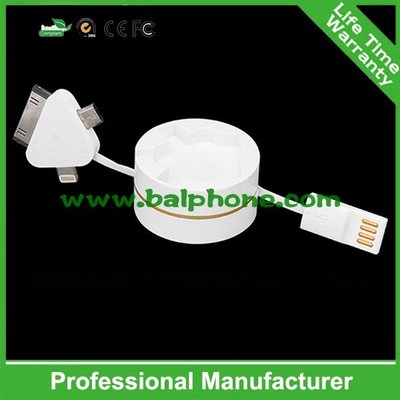 universal usb cable 3 in1 retractable usb cable charge and data cable 3 in1 retractable