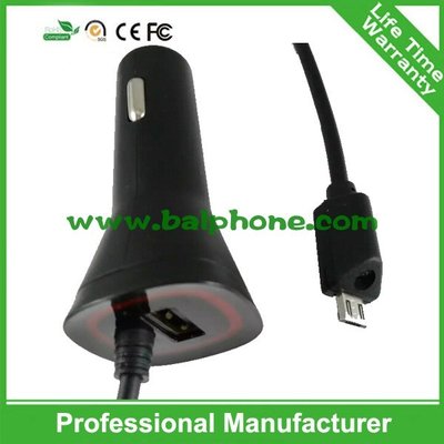 car charger with retractable cable for Andriod/V8