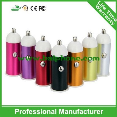 5V 1A Aluminum single usb car charger for iphone samsung