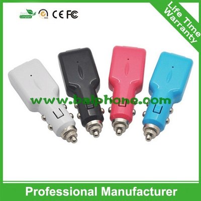 New Steel Ball Single Port Promotional Mini USB Car Charger with different colors