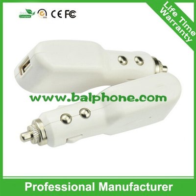 New Steel Ball Single Port Promotional Mini USB Car Charger with different colors
