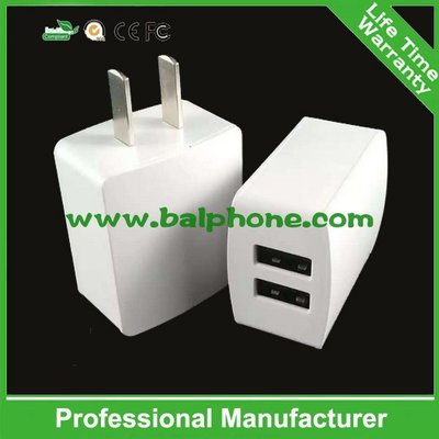 popular travel charger 5V 2A dual usb wall charger