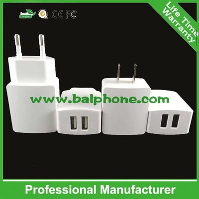 popular travel charger 5V 2A dual usb wall charger