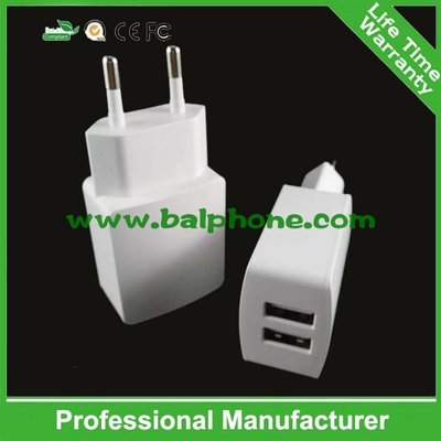 popular travel charger 5V 2A dual usb wall charger