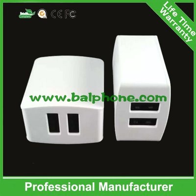 popular travel charger 5V 2A dual usb wall charger