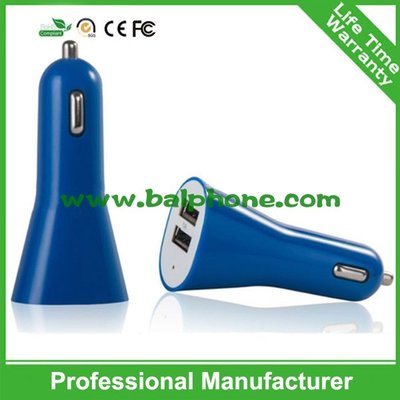 Universal dual usb car charger output 5V 2.1A for smartphone