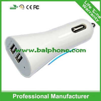 Universal dual usb car charger output 5V 2.1A for smartphone