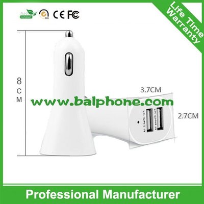Universal dual usb car charger output 5V 2.1A for smartphone